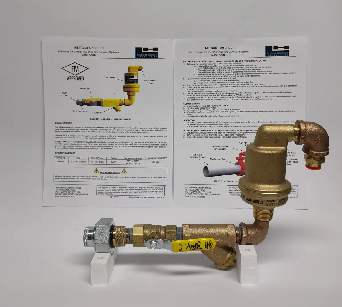 Wet Fire Sprinkler Air Release System - Huguenot Labs
